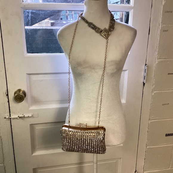 Bling GOLD. bag | Bags | Bling Really Glitsy Bag Gold Tones Loaded With ...